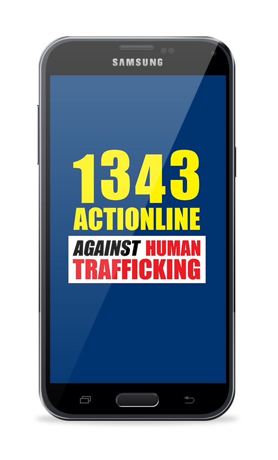 1343 Actionline Mobile Application: Aide to fight Human Trafficking